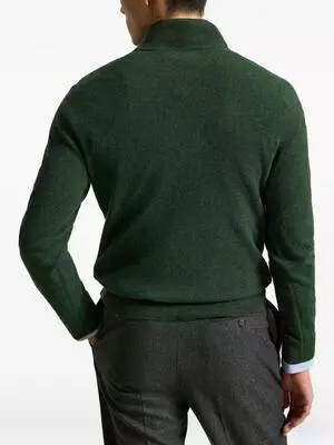 Polo Ralph Lauren Quarter-zip Sweater With Embroidered Pony - Green