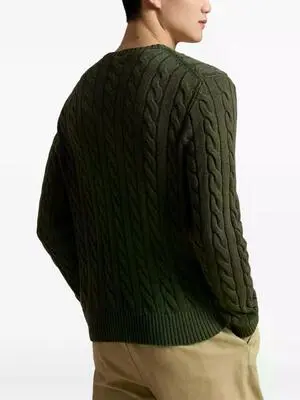 Polo Ralph Lauren Embroidered Pony Cable-knit Sweater