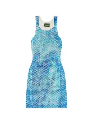 AGR Foiled Crocheted Mini Dress