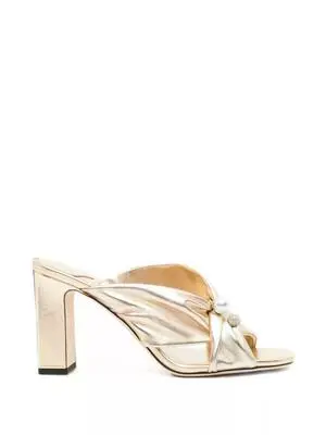 JIMMY CHOO Rafi 85 Metallic Sandals - Gold