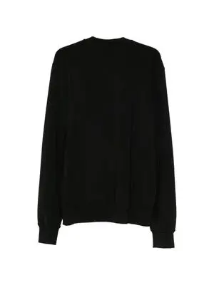 Rick Owens Crew Neck Long Sleeve Sweater - Black