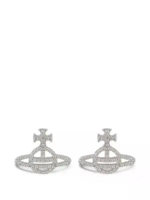 VIVIENNE WESTWOOD Calliope Crystal-embellished Orb Motif Earrings - Silver