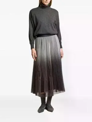 Peserico Flecked-knit Panelled Sweater