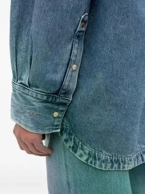 BOSS Oversize Fit Rigid Denim Shirt