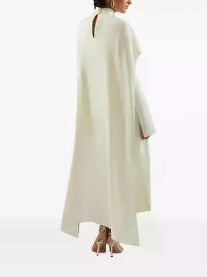 TALLER MARMO Carrington Cape-panel Midi Dress - Neutrals