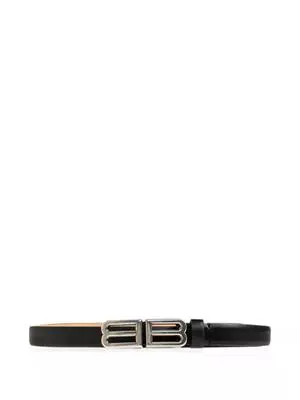 Balenciaga Bolero Bb Leather Belt - Black