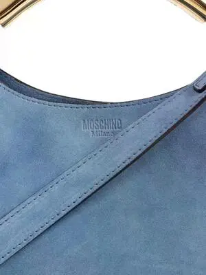 Moschino Logo-plaque Suede Tote Bag