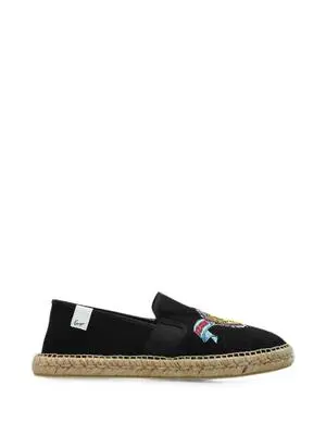 Kenzo Tiger-embroidered Espadrilles - Black