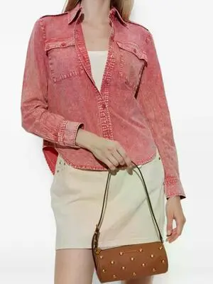 Michael Kors Mini Izzy Stud-embellished Leather Shoulder Bag