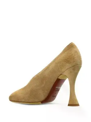 Moschino Suede V-cut Pumps