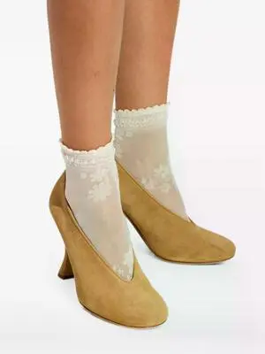 Moschino Suede V-cut Pumps