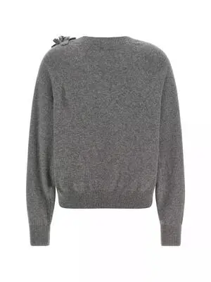 Alberta Ferretti Flower-embroidered Wool Sweater