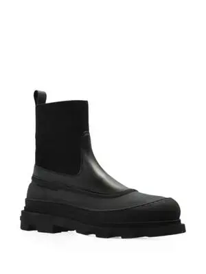 Moncler Vera Edge Leather Ankle Boots