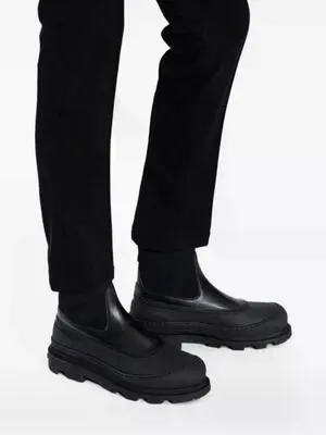 Moncler Vera Edge Leather Ankle Boots