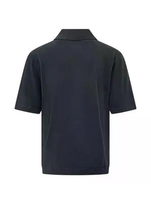 HOSIO Terry-cloth Short-sleeved Polo Shirt - Blue