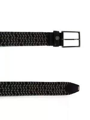 Paul & Shark Braided Leather-trim Belt