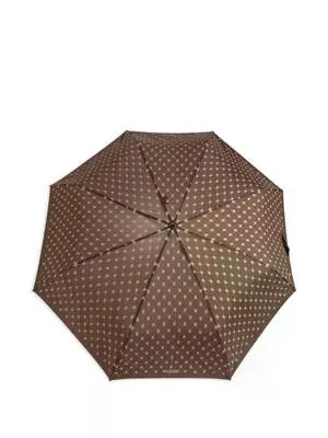 Moschino Monogram-print Folding Umbrella - Brown