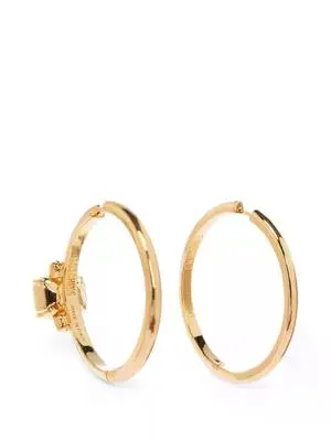 Moschino Crystal-embellished Hoop Earrings - Gold