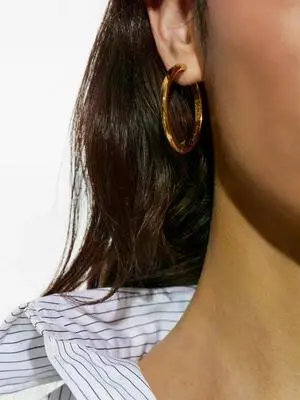 Moschino Crystal-embellished Hoop Earrings