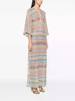 Missoni Long Viscose Lamé Cover-up Caftan