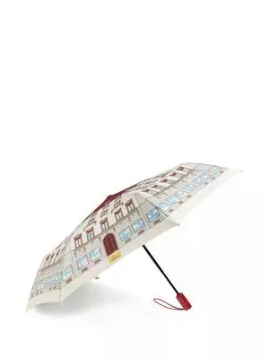 Moschino Building-print Folding Umbrella - Neutrals