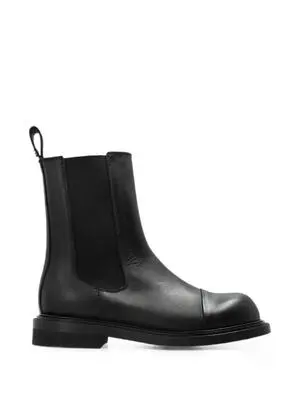 Moschino Leather Chelsea Boots - Black