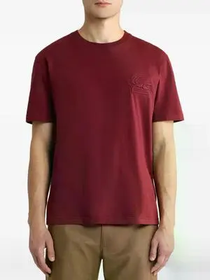 Etro Cotton Jersey T-shirt With Raised Pegaso Logo
