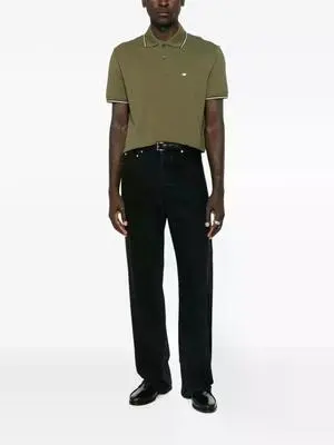 Emporio Armani Slim Fit Polo In Stretch Cotton Pique - Green