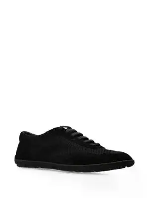 Giorgio Armani Suede Panelled Low-top Sneakers