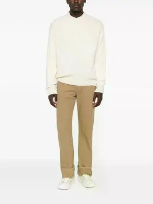 A.p.c. Logo-intarsia Ribbed-knit Sweater