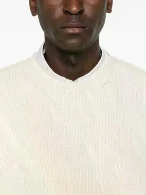 A.p.c. Logo-intarsia Ribbed-knit Sweater