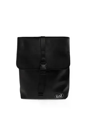 EA7 Logo-patch Buckle-fastening Backpack - Black