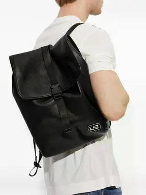 EA7 Logo-patch Buckle-fastening Backpack