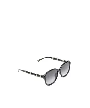 Gucci Specialized Fit Square Sunglasses - Bright Black