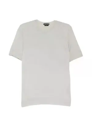 TOM FORD Fine-knit Short-sleeve T-shirt - Neutrals