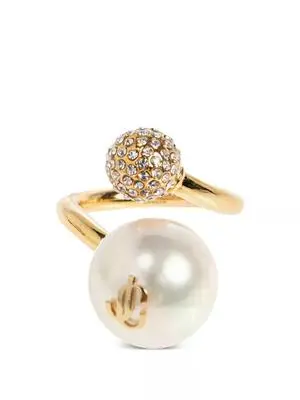 JIMMY CHOO Auri Pearl-embellished Ring