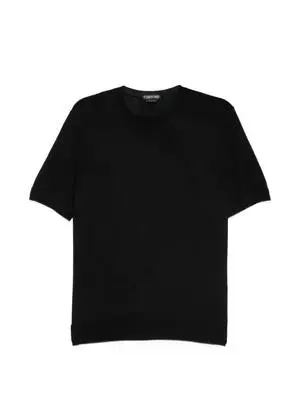 TOM FORD Fine-knit Short-sleeve T-shirt - Black
