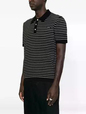 A.p.c. Striped Short-sleeve Polo Shirt
