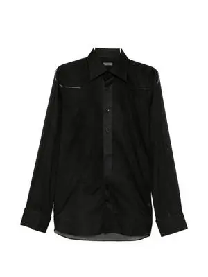 TOM FORD Pleated Evening Shirt - Black
