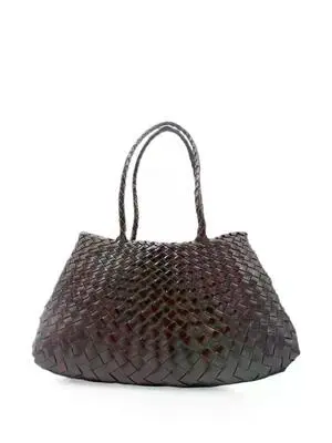 Dragon Diffusion Santa Croce Woven Leather Shoulder Bag - Brown