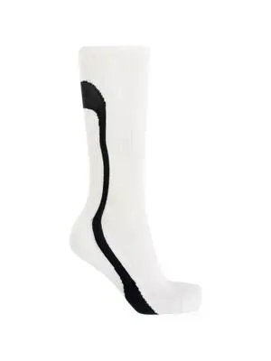 Balenciaga Logo-print Ribbed-knit Crew Socks