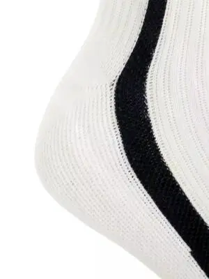 Balenciaga Logo-print Ribbed-knit Crew Socks
