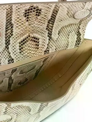 WANDLER Mini Hortensia Snakeskin-effect Tote Bag - Neutrals