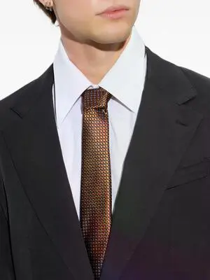 Giorgio Armani Geometric-pattern Silk Tie