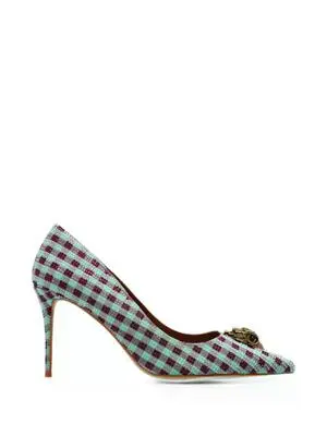 Kurt Geiger Belgravia Eagle Crystal-embellished Pumps - Green