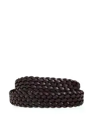 ANINE BING Signature Link Braided Leather Belt
