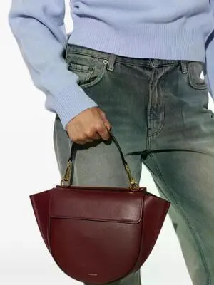 WANDLER Hortensia Small Leather Tote Bag