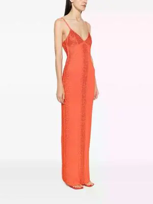 Patrizia Pepe Rhinestone Embellished Maxi Dress