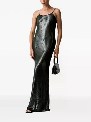 Patrizia Pepe Sequin-embellished Spaghetti-strap Maxi Dress