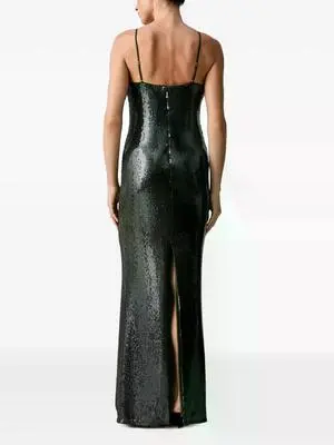 Patrizia Pepe Sequin-embellished Spaghetti-strap Maxi Dress